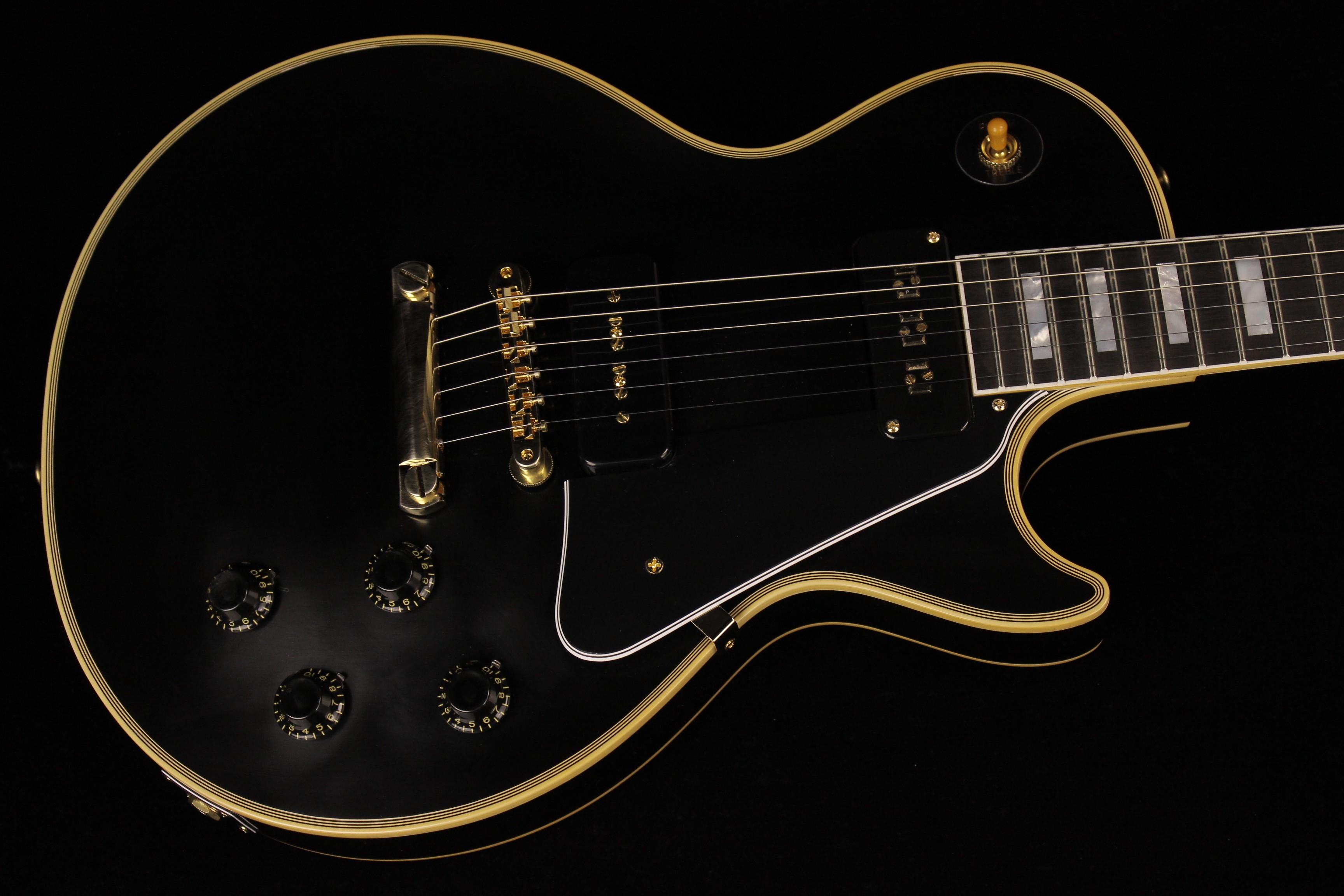 Gibson Custom 1954 Les Paul Custom Staple Pickup Reissue VOS Ebony (SN ...