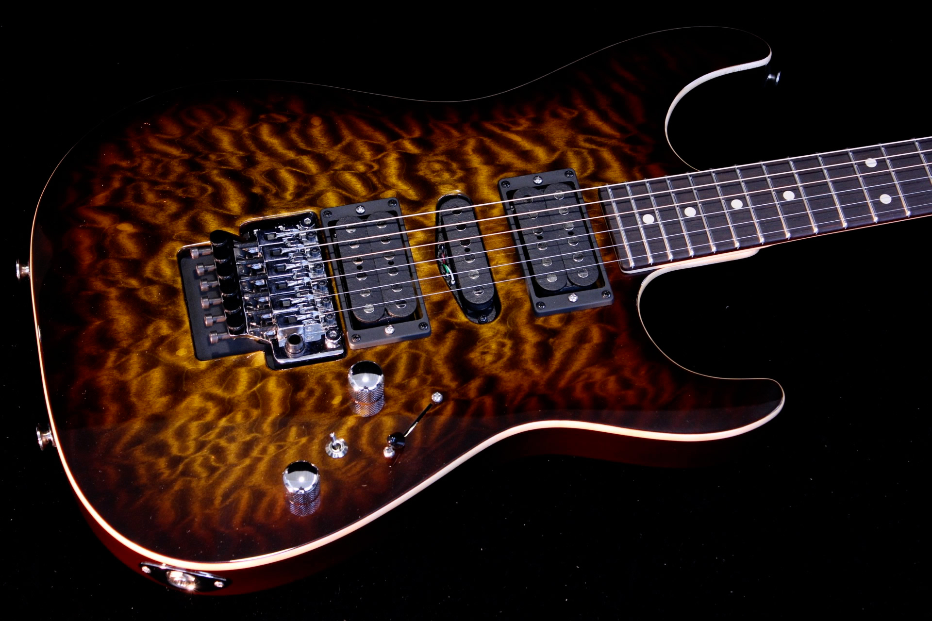 Tom Anderson Drop Top Tiger Eye Burst (SN: 04-17-14P) | Gino Guitars