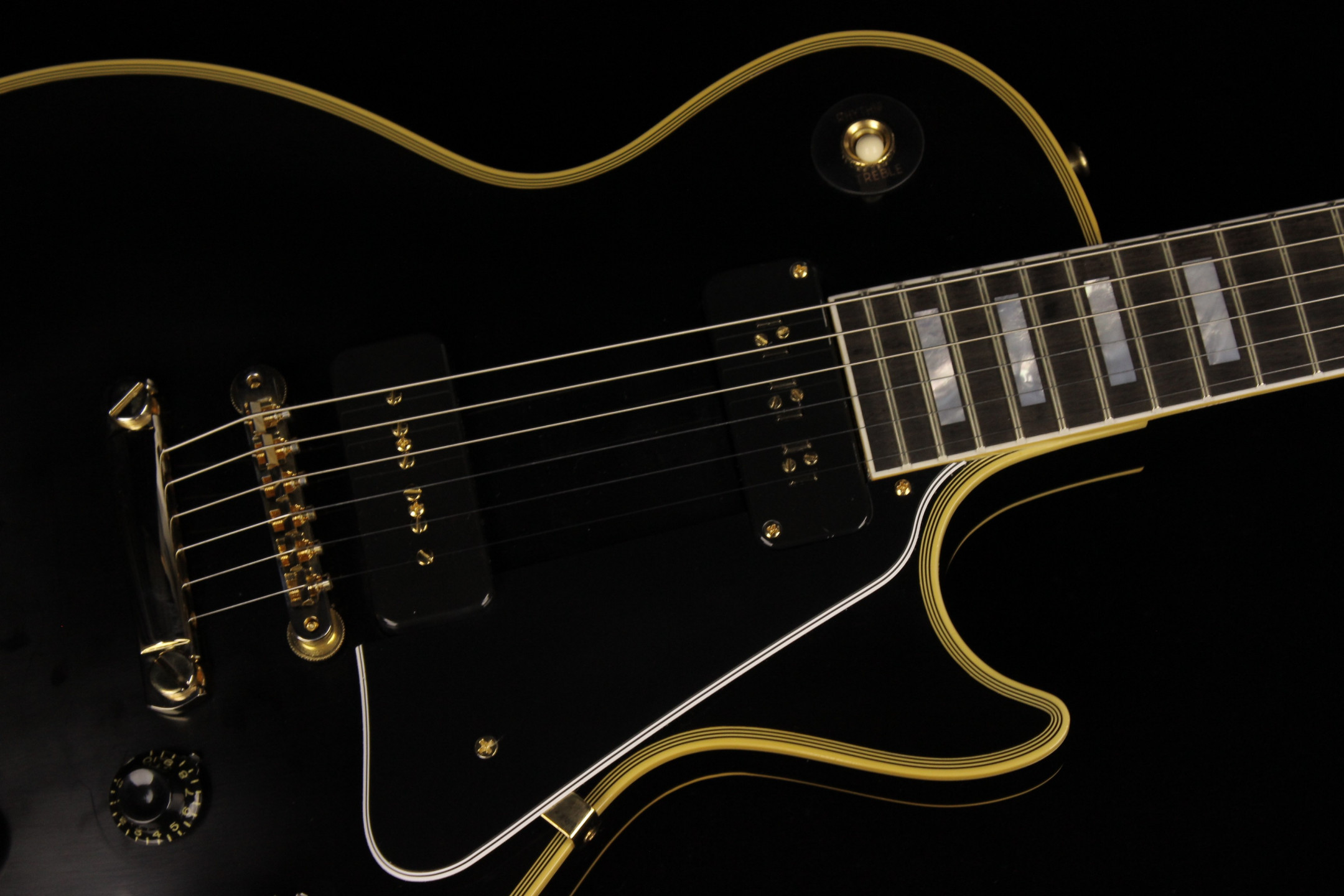 Gibson Custom 1954 Les Paul Custom Staple Pickup Reissue VOS Ebony (SN ...