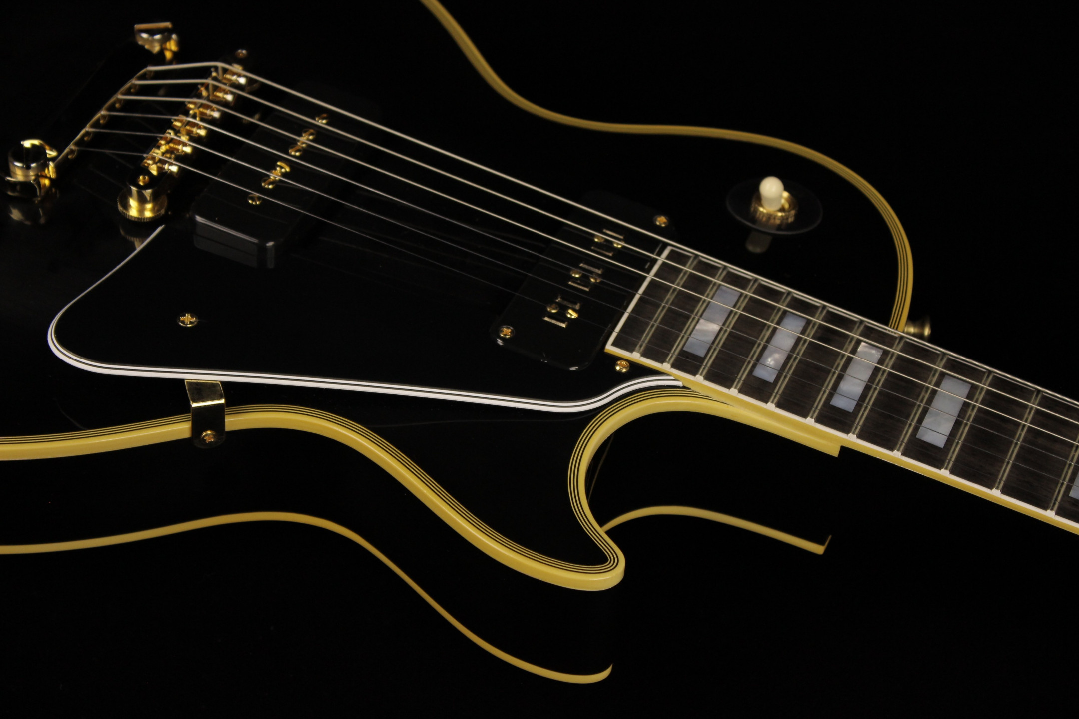 Gibson Custom 1954 Les Paul Custom Staple Pickup Reissue VOS Ebony (SN ...