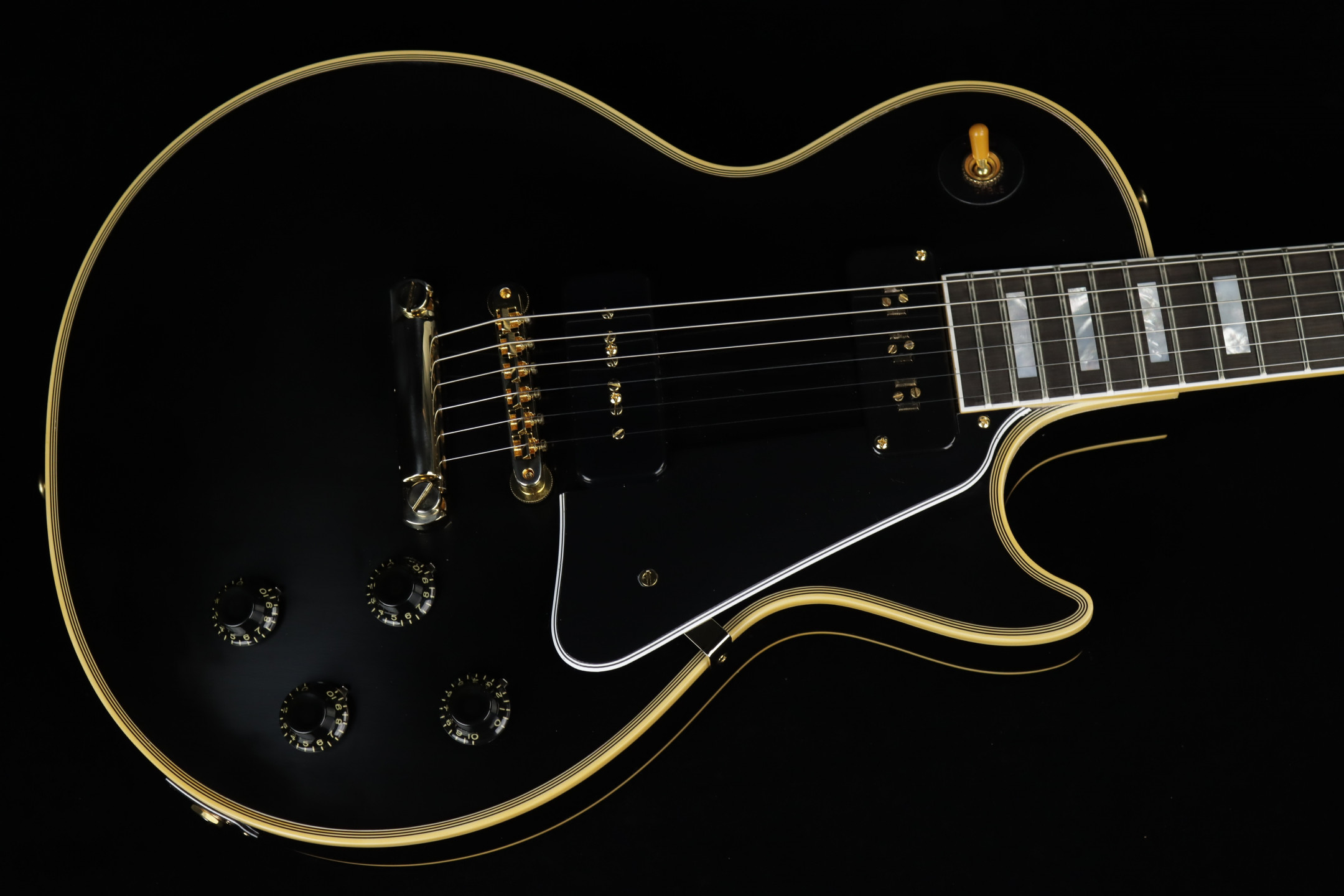 Gibson Custom 1954 Les Paul Custom Staple Pickup Reissue VOS Ebony (SN ...