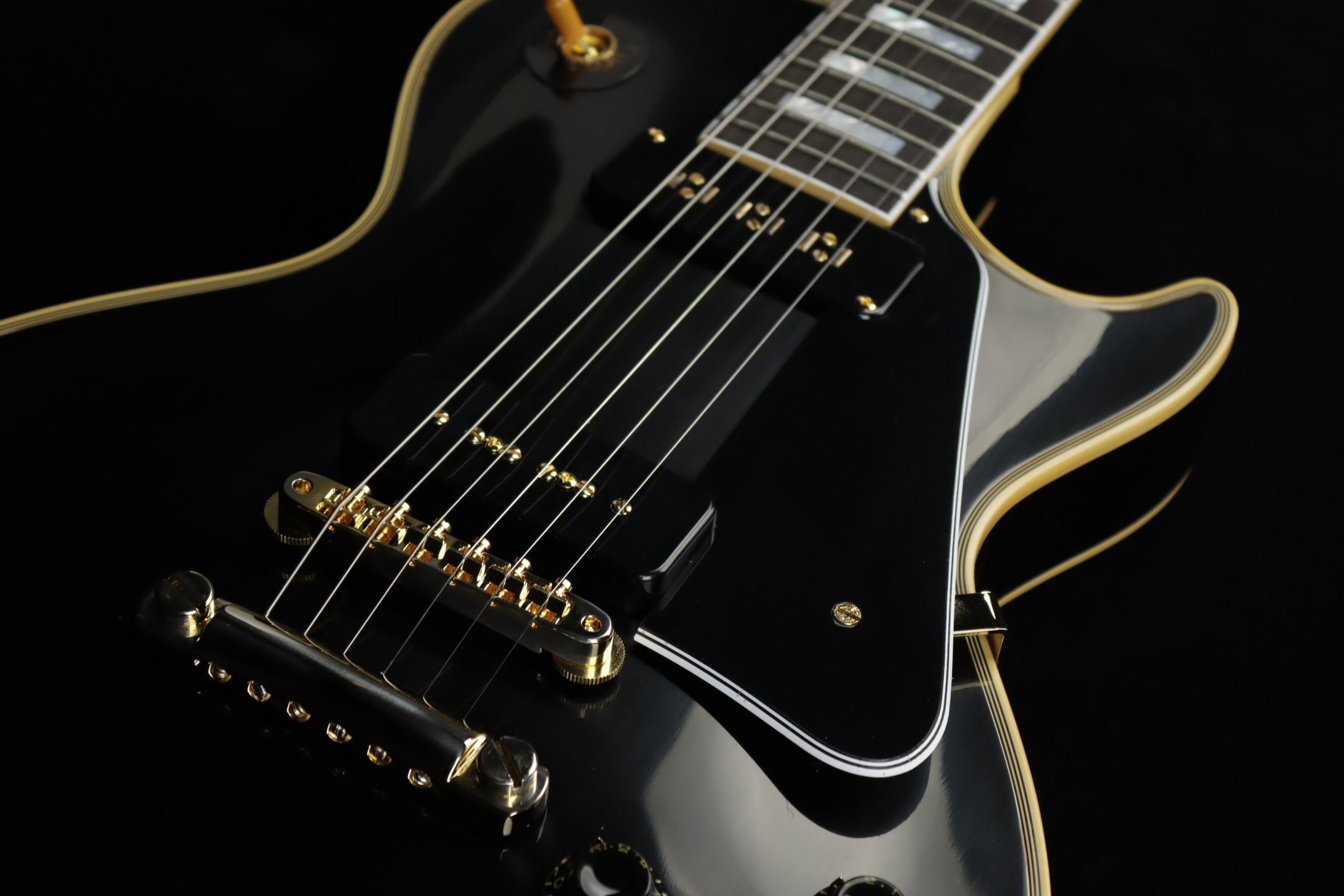 Gibson Custom 1954 Les Paul Custom Staple Pickup Reissue VOS Ebony (SN ...