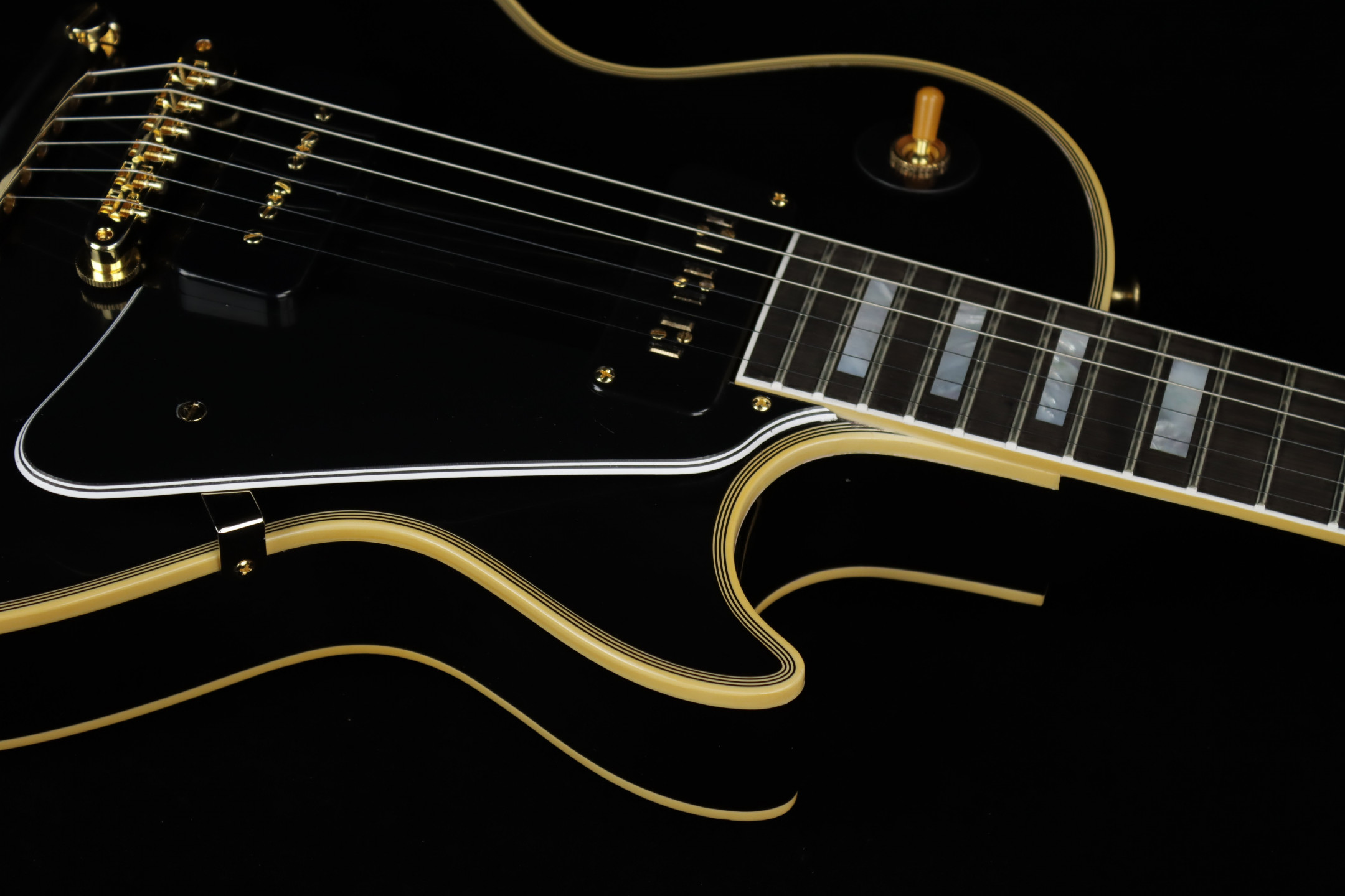 Gibson Custom 1954 Les Paul Custom Staple Pickup Reissue VOS Ebony (SN ...