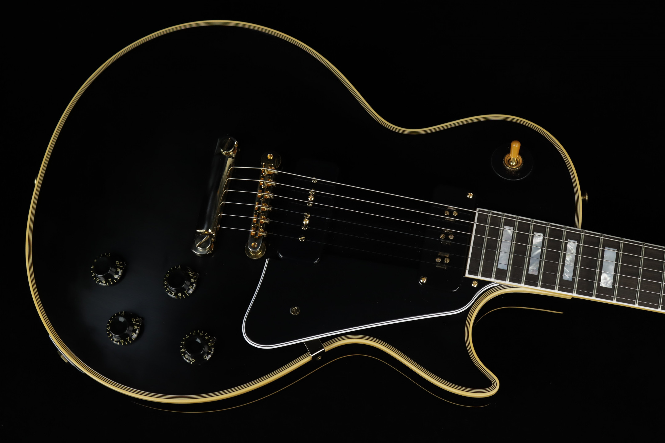 Gibson Custom 1954 Les Paul Custom Staple Pickup Reissue VOS Ebony (SN ...