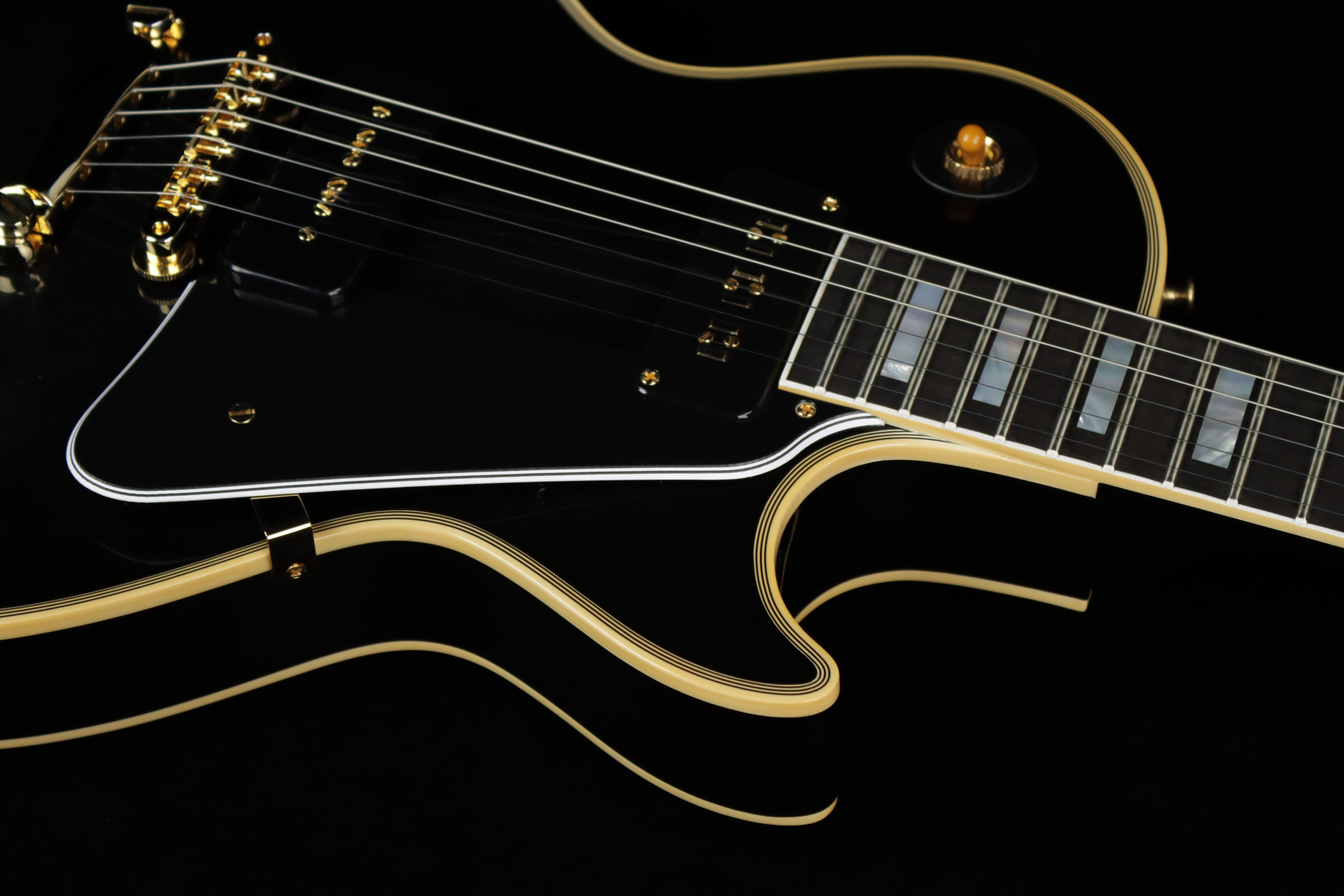 Gibson Custom 1954 Les Paul Custom Staple Pickup Reissue VOS Ebony (SN ...