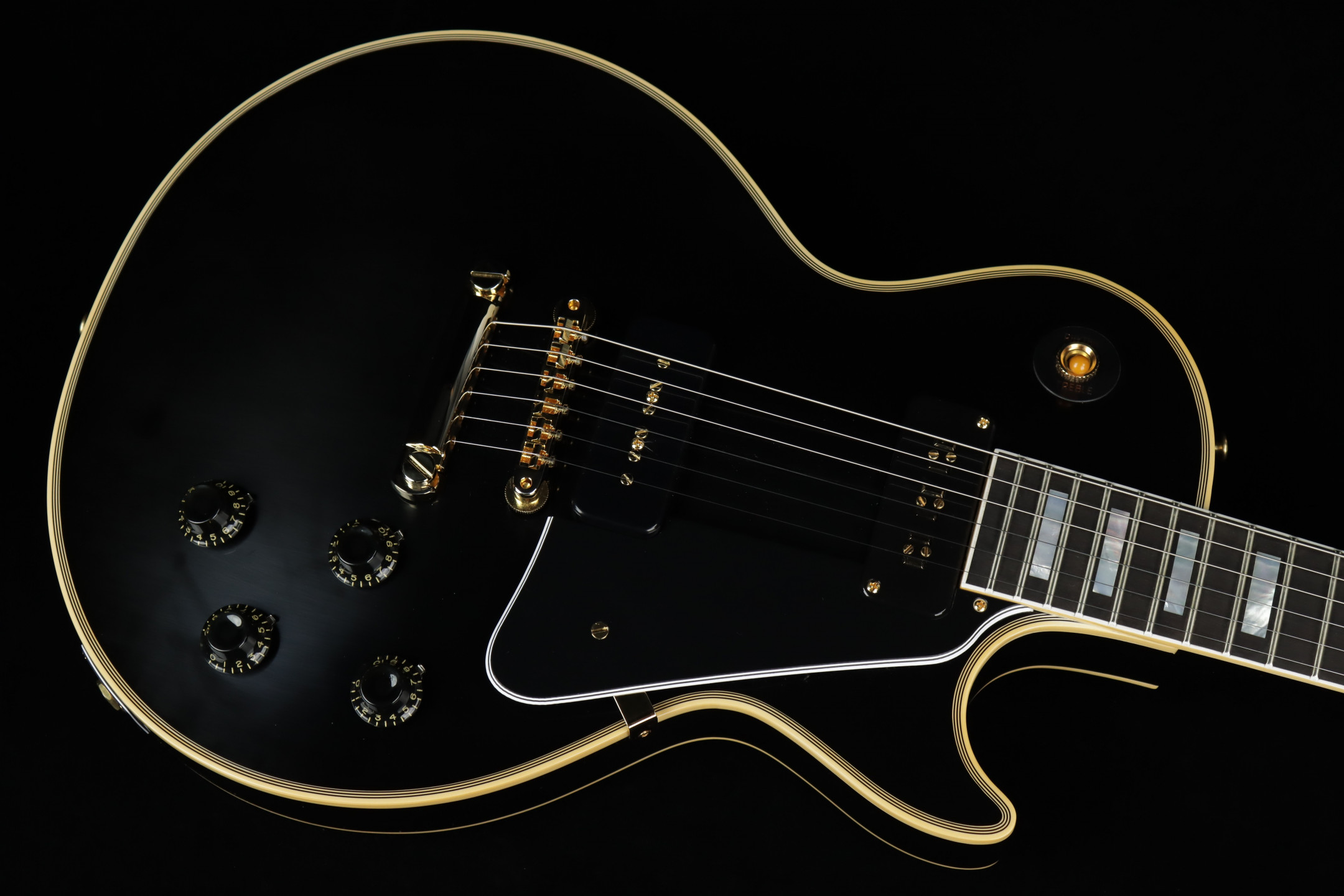 Gibson Custom 1954 Les Paul Custom Staple Pickup Reissue VOS Ebony (SN ...